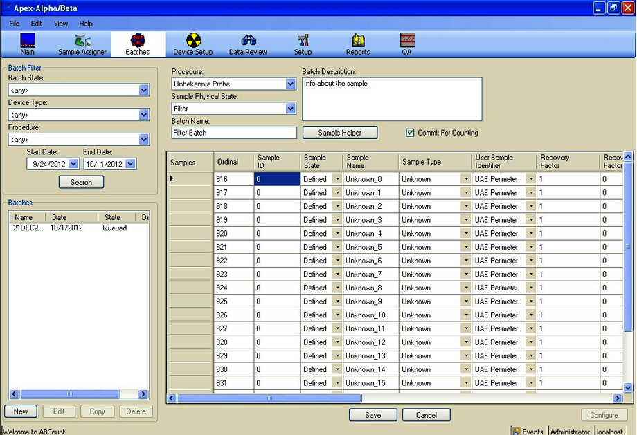 Apex-Alpha/Beta™ Counting Productivity Software | Mirion